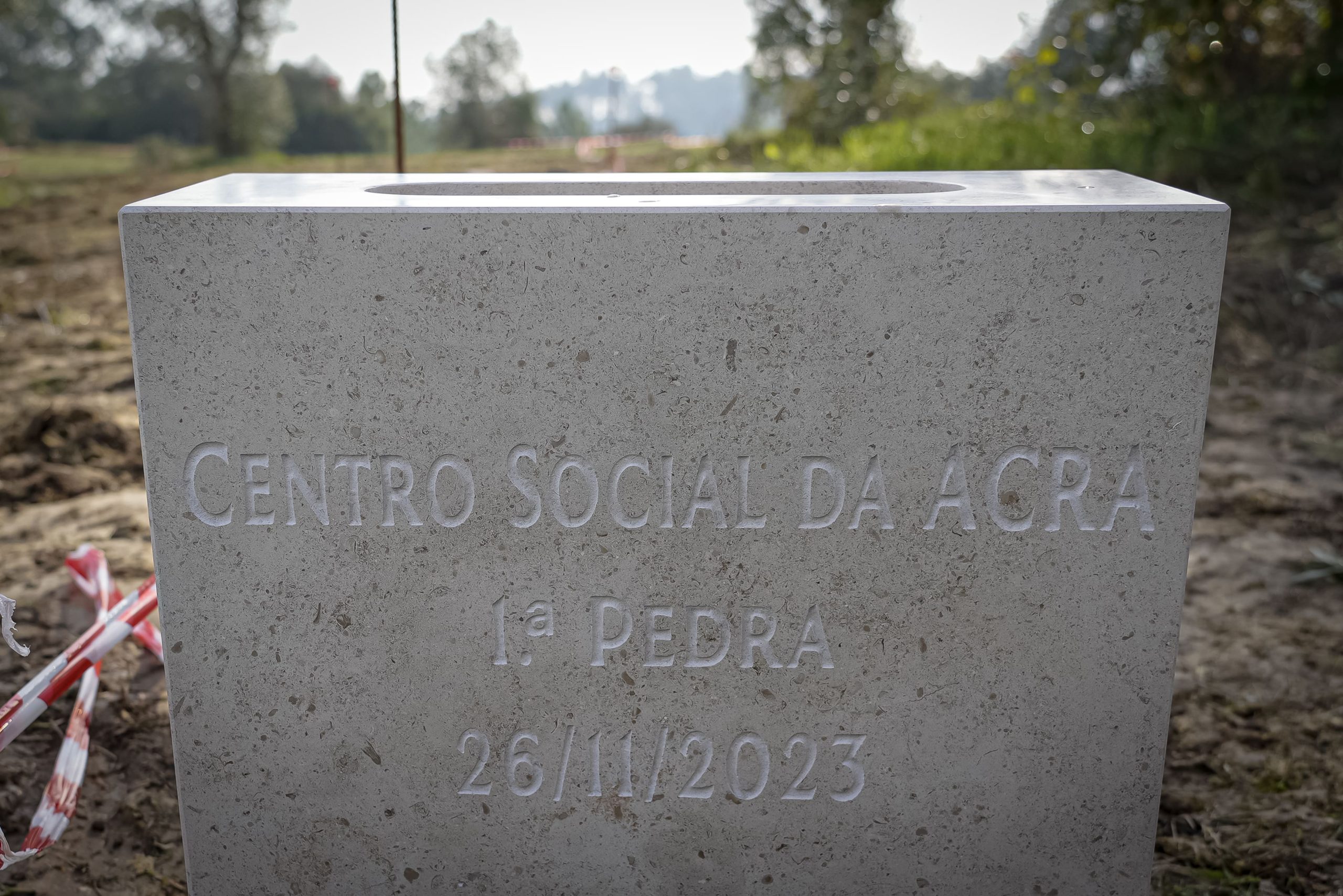 Primeira pedra do futuro Centro Social de Alburitel - Município de Ourém